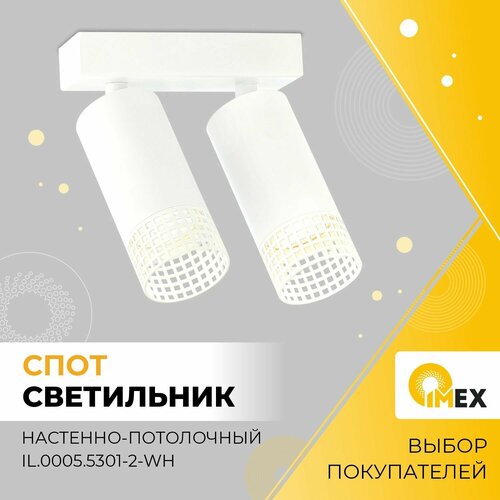 Спот настенно-потолочный IMEX IL.0005.5301-2-WH, белый