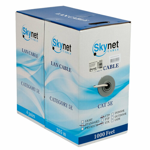 Сетевой кабель SkyNet Standart UTP cat.5e Fluke Test 305m CSS-UTP-LSLTx-4-CU