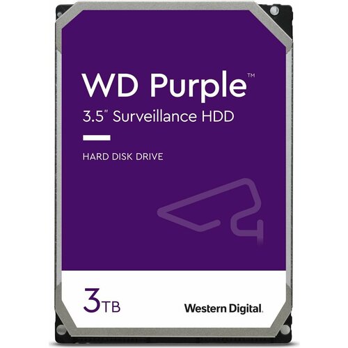 Жесткий диск WD SATA-III 3TB WD33PURZ Surveillance Purple (5400rpm) 256Mb 3.5"