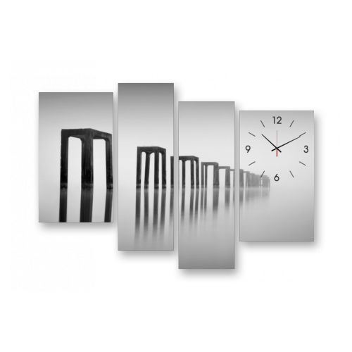 Часы настенные на стекле | Diva Kartina | Арт Постеры. Тихая мощь | 140X100 см | Немецкий механизм
