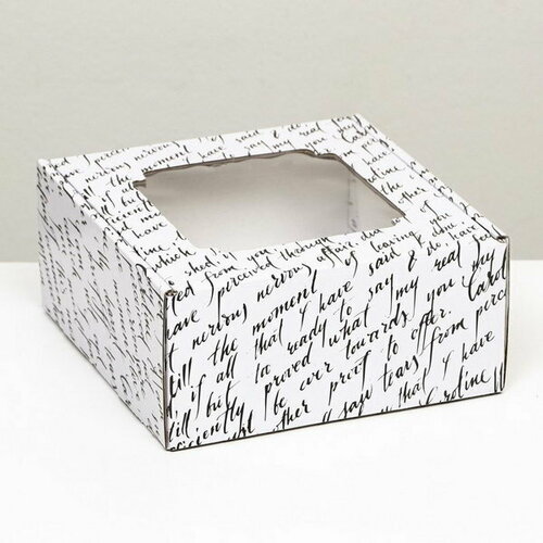 Коробка самосборная, с окном, "Письмо" 19 x 19 x 9 см, 5 шт.
