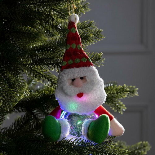 Ёлочная игрушка "Дед Мороз", от батареек, свечение мульти