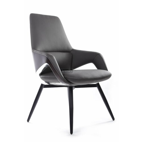 Конференц-кресло Riva Design Chair Aura-ST FK005-С серая кожа
