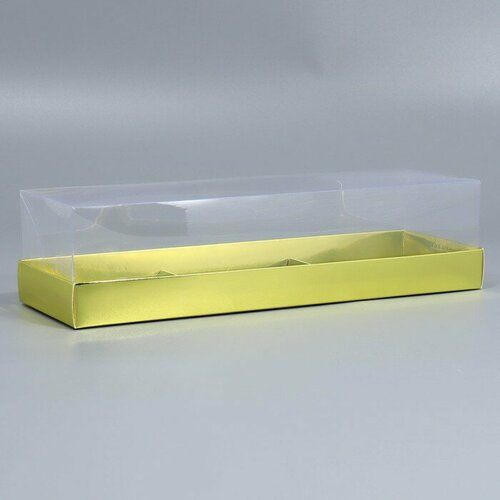 Коробка для для мусовых пирожных «Желтая», 27 х 8.6 х 6.5 см (5 шт)