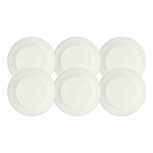 Набор 6 тарелок обеденных Tiffany, белая, 26 см (Easy Life)
