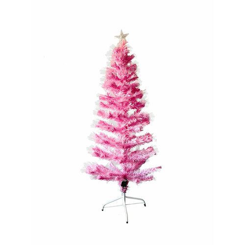 Новогодняя елка розовая, елка светодиодная, елка светящаяся, ель искусственная с подсветкой, встроенная гирлянда, 180 см