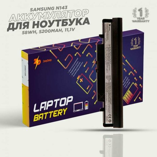 Аккумулятор для ноутбука Samsung N143, N145, N148, N150, N230, N250, N350, NT-N148 (AA-PB2VC6B) ZeepDeep Energy 58Wh, 5200mAh, 11,1V