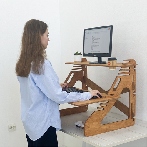 Компьютерный стол трансформер для работы стоя на рост 150-180 см