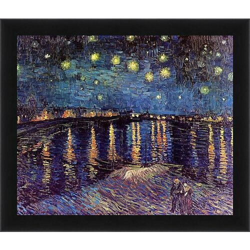 Плакат, постер на бумаге Starry Night Over the Rhone. Винсент Ван Гог. Размер 42 на 60 см