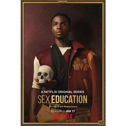 Плакат, постер на бумаге Половое воспитание (Sex Education, с 2019г). Размер 30 на 42 см