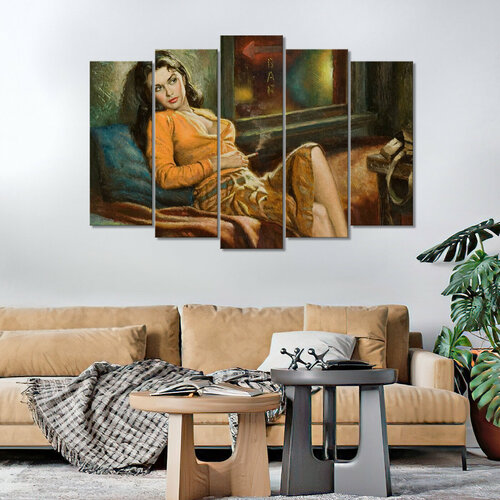 Модульная картина/Модульная картина на холсте/Модульная картина в подарок/ Мечтающая Тереза - Dreaming Teresa 150х100