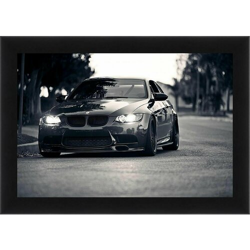 Плакат, постер на холсте BMW M3 (БМВ М3). Размер 42х60 см