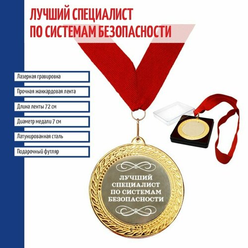 Подарки Сувенирная медаль "Лучший специалист по системам безопасности"