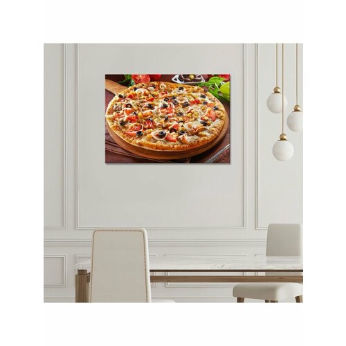 Картина на холсте с подрамником Аппетитная пицца1 40х60