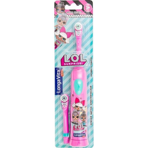 Longa Vita / Электрическая зубная щетка Longa Vita L.O.L Surprise! ротационная и сменная насадка детская 3 шт
