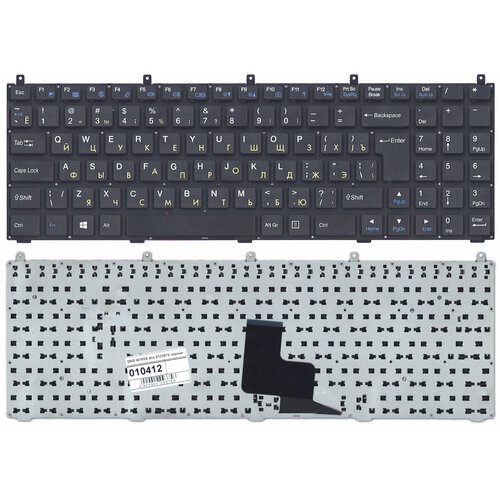 Клавиатура для ноутбука DNS 0123231 черная без рамки