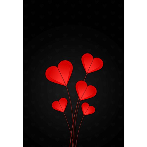 Картина постер на тему "Любовь" плакат сердечки