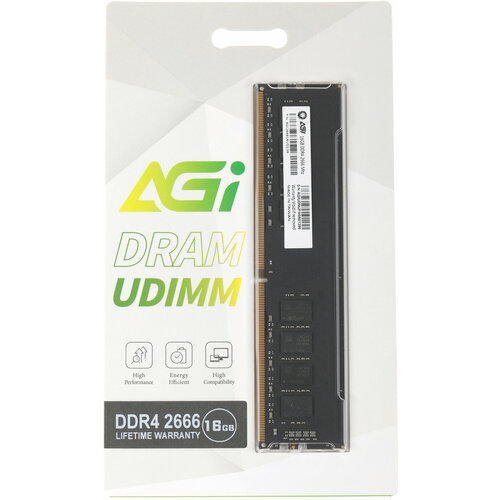AGI Память DDR4 16Gb 2666MHz AGi AGI266616UD138 UD138 RTL PC4-25600 DIMM 288-pin Ret
