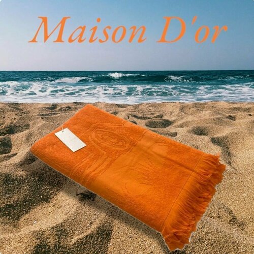 Полотенце пляжное пештемаль Maison D"or Palm beach 1 шт. 100*200. оранжевый