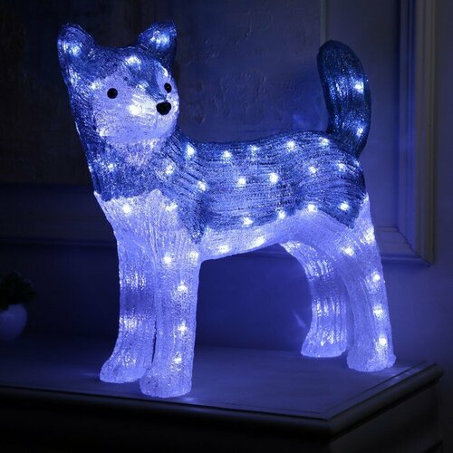 Luazon Lighting Светодиодная фигура «Волк» 50 × 47 × 21 см, акрил, 88 LED, 220 В, свечение белое