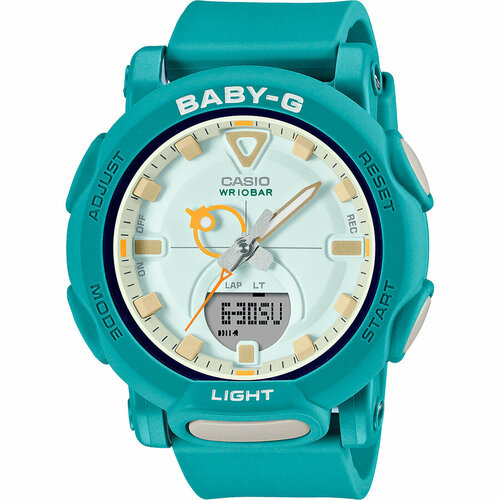 Наручные часы CASIO Baby-G, белый, зеленый