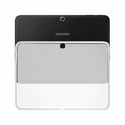 Чехол задняя-панель-накладка-бампер MyPads Tocco для Samsung Galaxy Tab 4 10.1 SM-T530/T531/T535 ультра-тонкий из силикона прозрачный