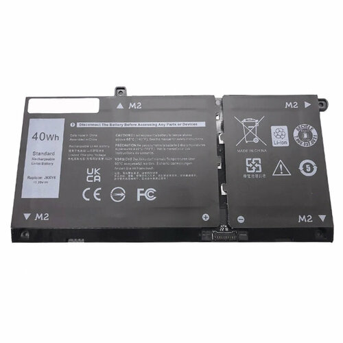 Аккумулятор JK6Y6 для Dell Latitude 3410 3510, Vostro 5300 5401 5501 11.25V 40Wh (3555mAh) черная