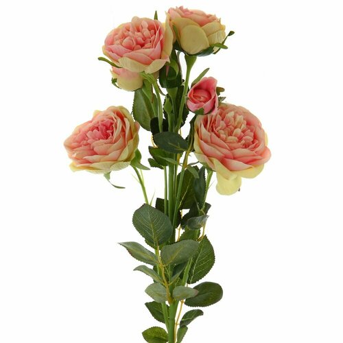 Цветок искусственный ALAT Home "Роза" / пластик, 12х12х75см