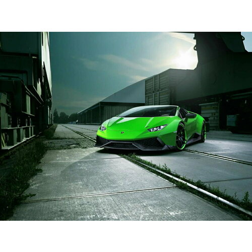 Плакат, постер на бумаге Lamborghini Huracan/авто/автомобиль/машина. Размер 60 х 84 см