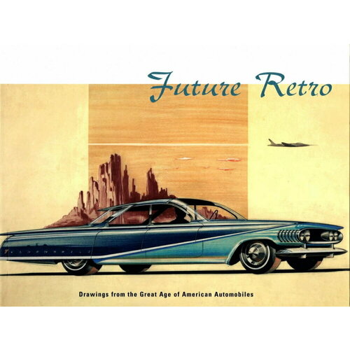 Плакат, постер на холсте Car: Future Retro/Ретро машина/винтажный/ретро. Размер 60 на 84 см