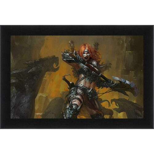 Плакат, постер на холсте Diablo III. Размер 21х30 см