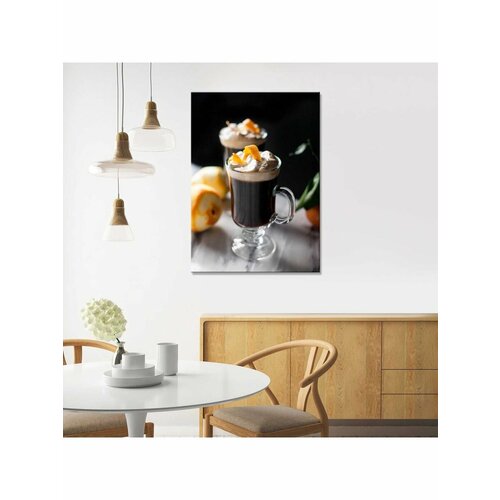 Картина на холсте с подрамником Кофе с апельсином 40х60