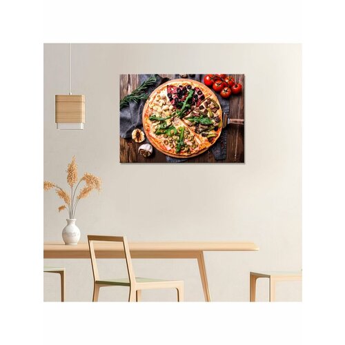 Картина на холсте с подрамником Пицца с оливками 50х70