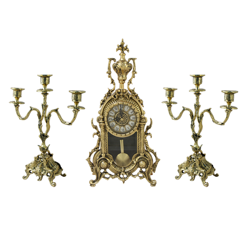 Каминные часы с канделябрами Belo De Bronze "Библо"