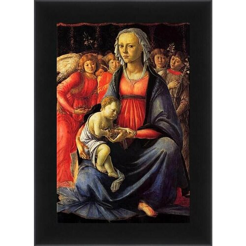 Плакат, постер на холсте The Virgin with the child and five angels. Сандро Боттичелли. Размер 60 на 84 см