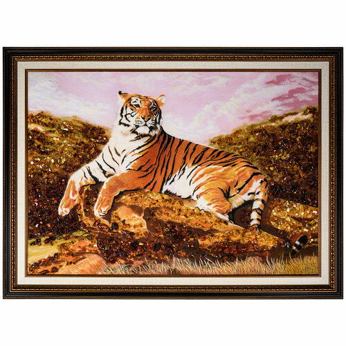 Картина янтарная "Тигр" 70х100 см