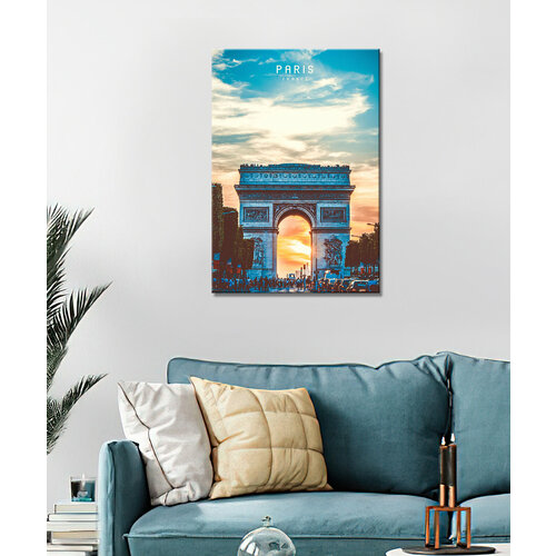 Картина/Картина на холсте для интерьера/Картина на стену/Картина для кухни/ - Триумфальная арка париж 60х80