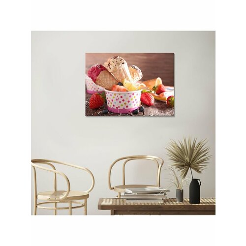 Картина на холсте с подрамником мороженое 8 40х60