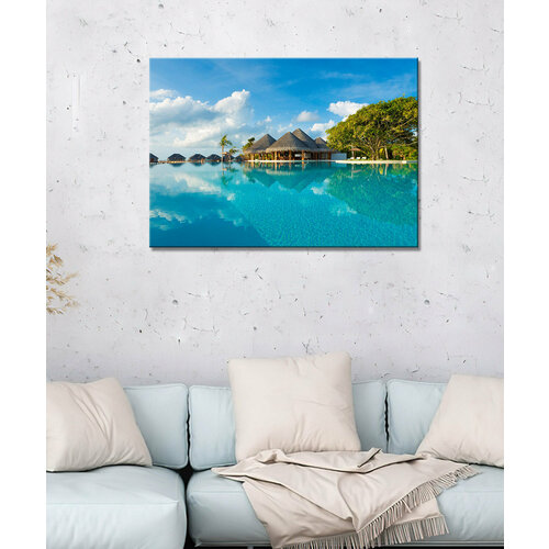 Картина/Картина на холсте для интерьера/Картина на стену/Картина для кухни/ - Мальдивы (60) 20х30