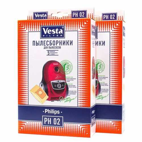 Мешки бумажные для пылесоса Vesta filter Ph022 2 фильтра 10 шт