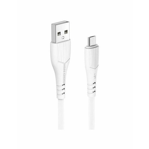 Дата-кабель More choice USB 2.4A для micro USB K22m TPE 1м (White)