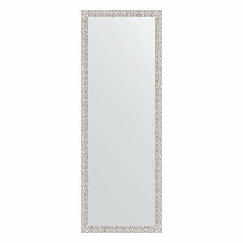 Зеркало настенное EVOFORM в багетной раме мозаика хром, 51х141 см, для гостиной, прихожей, кабинета, спальни и ванной комнаты, BY 3100
