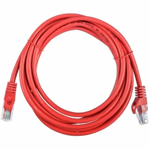 Патч-корд Acd LPU5E-50R Cat5e UTP 24AWG 4Pair, 7/0.18мм CCA Красный, 5.0м