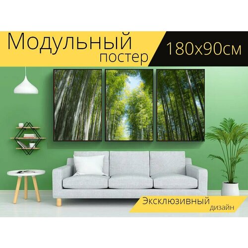 Модульный постер "Дерево, деревья, природа" 180 x 90 см. для интерьера