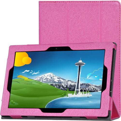 Защитный чехол MyPads футляр-книжка для Lenovo ideapad MIIX 310 розовый кожаный