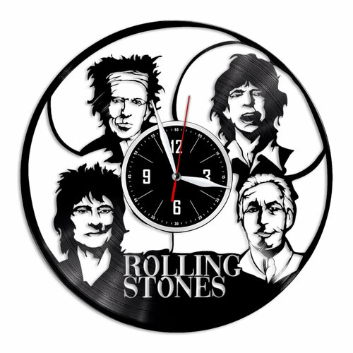 Rolling Stones - настенные часы из виниловой пластинки