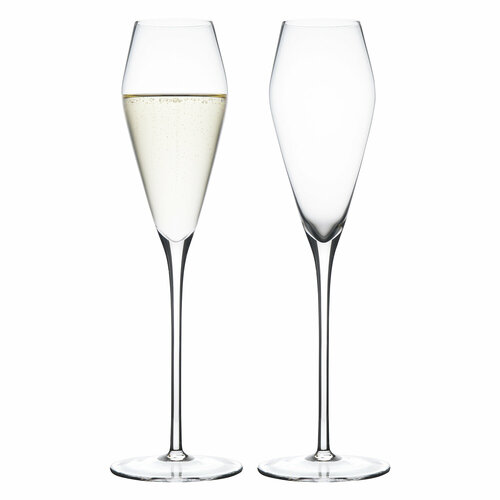 Бокал для шампанского и напитков, выдувное стекло, Flavor, 260 мл, набор из 2 шт, прозрачные, Liberty Jones, PS_LJ_FL_CHPGLS_260-2