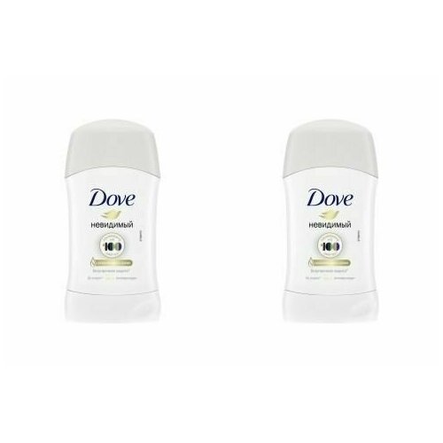 Дезодорант для тела женский, Dove, невидимый, 40 мл, 2 шт