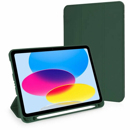 Чехол Guardi Milano Series для iPad 10.9" (2022) тёмно-зелёный Pine Green