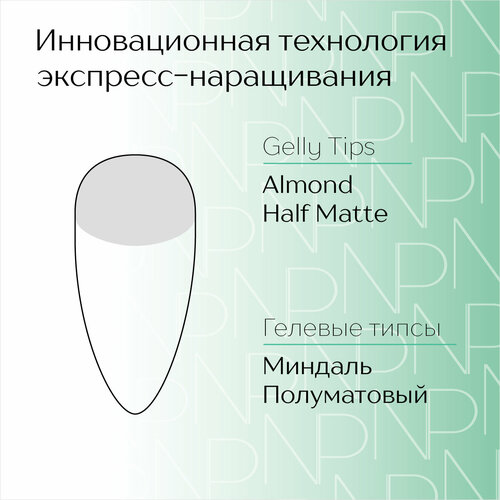 Almond Half Matte/Миндаль полуматовый Gelly Tips Nartist 240шт